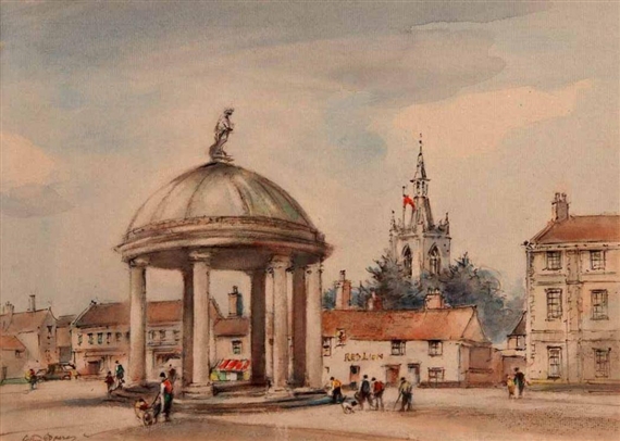 Arthur Edward Davies | The Market Place, Swaffham | MutualArt