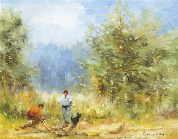 Elizabeth Brophy | BOYS IN THE FOREST | MutualArt