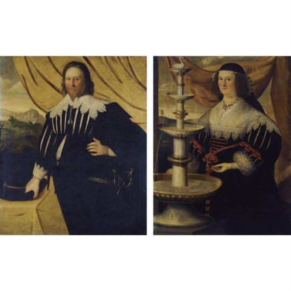 Edward Bower | A PAIR: PORTRAITS OF A GENTLEMAN; AND A LADY, THOUGHT TO ...