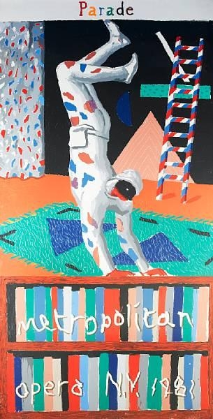 David Hockney | Bodge the Dachshund and a Los Angeles Tea Table (1996 ...