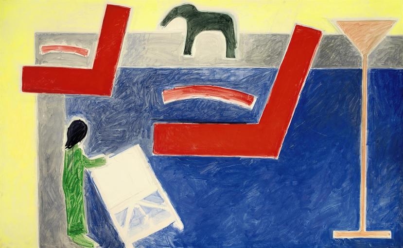 Peter Kinley | Interior with Elephant 1 (1973) | MutualArt