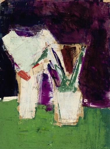 Peter Kinley | Interior with Elephant 1 (1973) | MutualArt