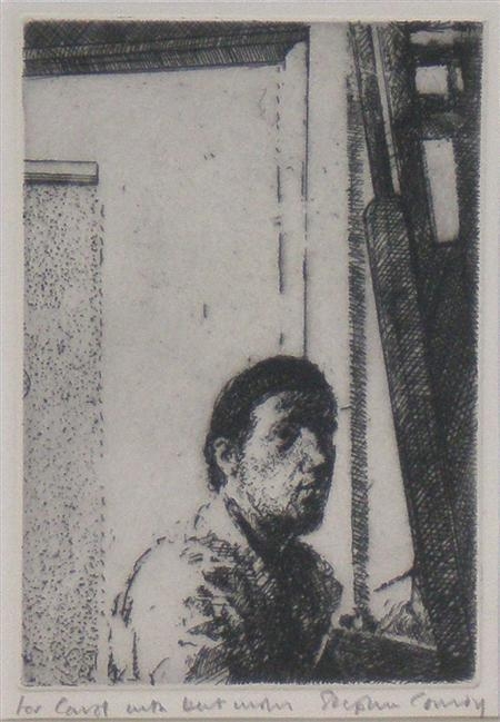 Stephen Conroy | SELF-PORTRAIT AT THE EASEL | MutualArt