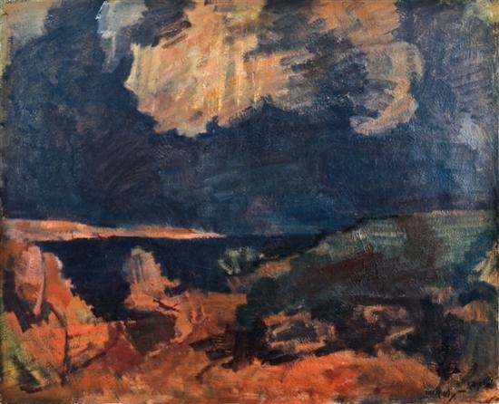 Moshe Mokady | Abstract landscape | MutualArt