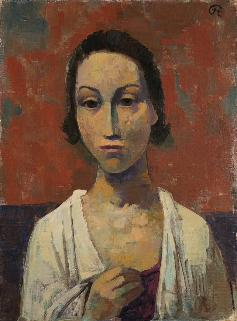 Karl Hofer | MÄDCHENBILDNIS EN FACE (1947 - 1948) | MutualArt