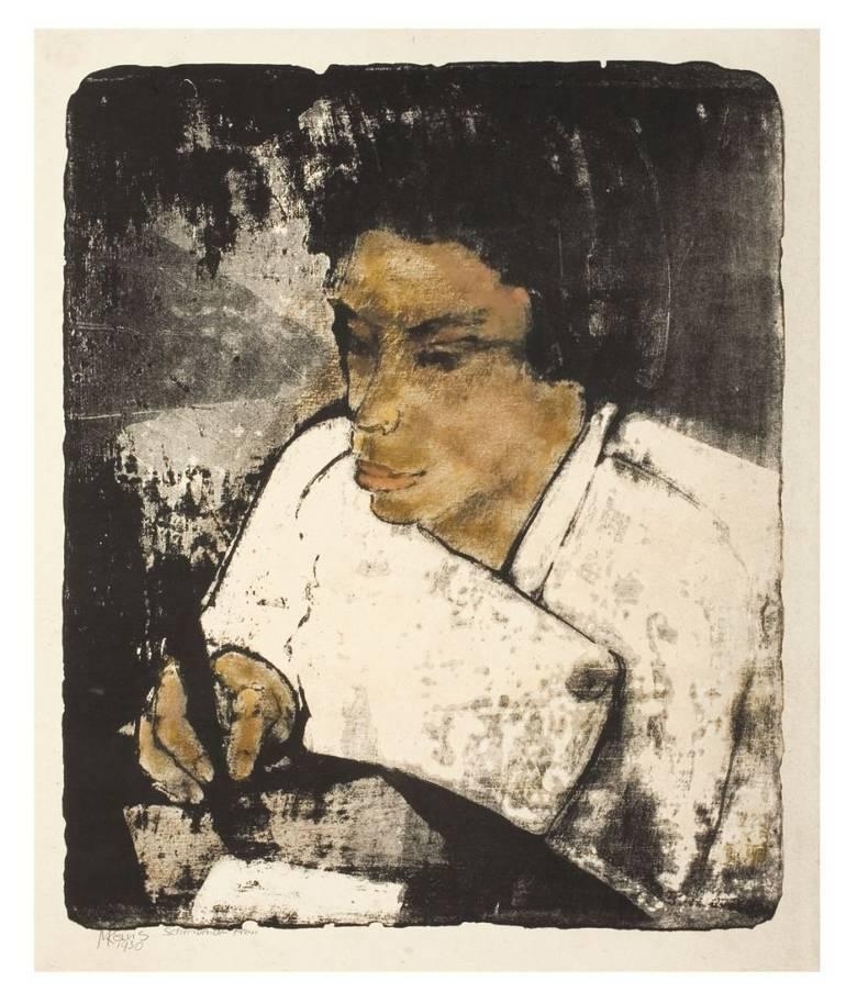 Max Kaus | „SCHREIBENDE FRAU“ (1925) | MutualArt