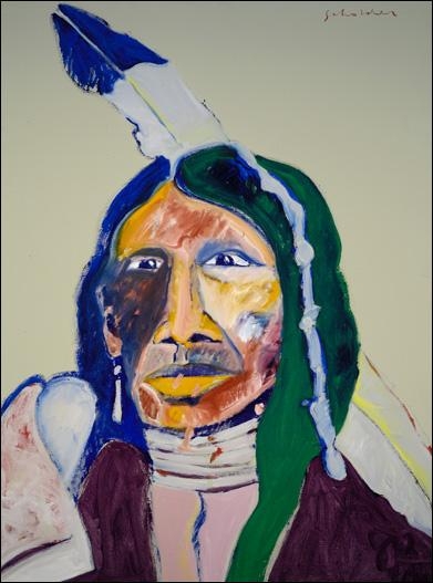 Fritz Scholder | Fierce Indian (1975) | MutualArt