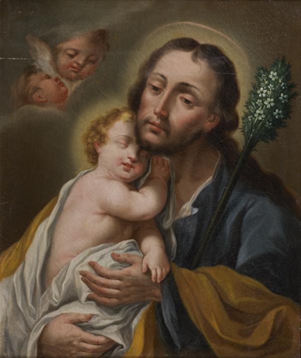 Bartolomé Estebán‏ Murillo | Saint Joseph et l'Enfant Jésus | MutualArt