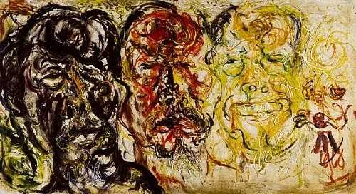 Affandi | Self Portrait in Three Moods (1968) | MutualArt