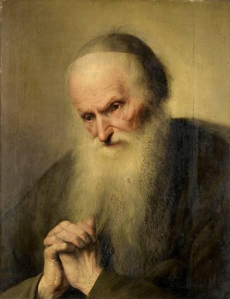 Jacques des Rousseaux | An elderly bearded man in prayer (1631) | MutualArt