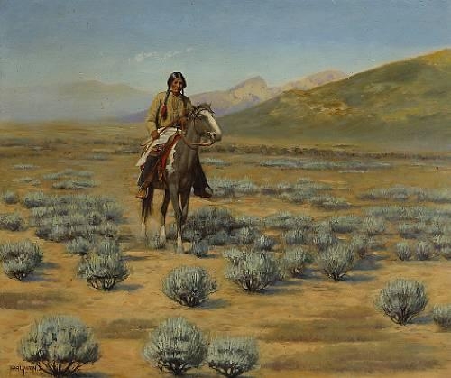Carl Moon | Indian on horseback | MutualArt