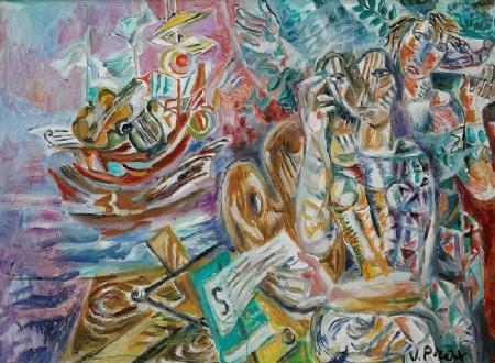 Valentine Prax | Two figures by the sea | MutualArt