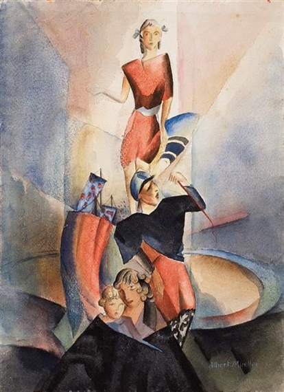 Albert Mueller | Sailor and women | MutualArt