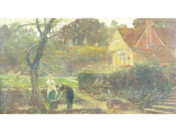 Henry George Hewitt | In a Country House Garden | MutualArt