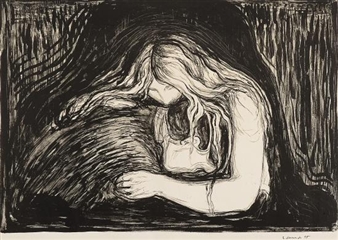 Edvard Munch | Vampire II (1895 - 1902) | MutualArt