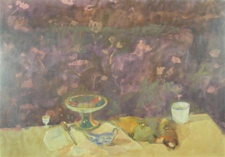 Christa Gaa | STILL LIFE WITH WALLPAPER | MutualArt