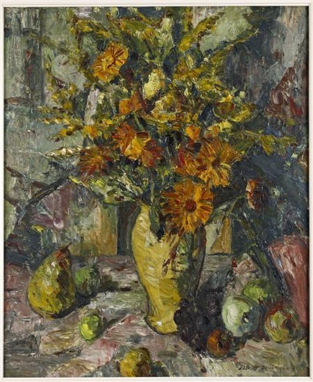 Elliott Seabrooke | A STILL LIFE OF FRUIT AND FLOWERS | MutualArt