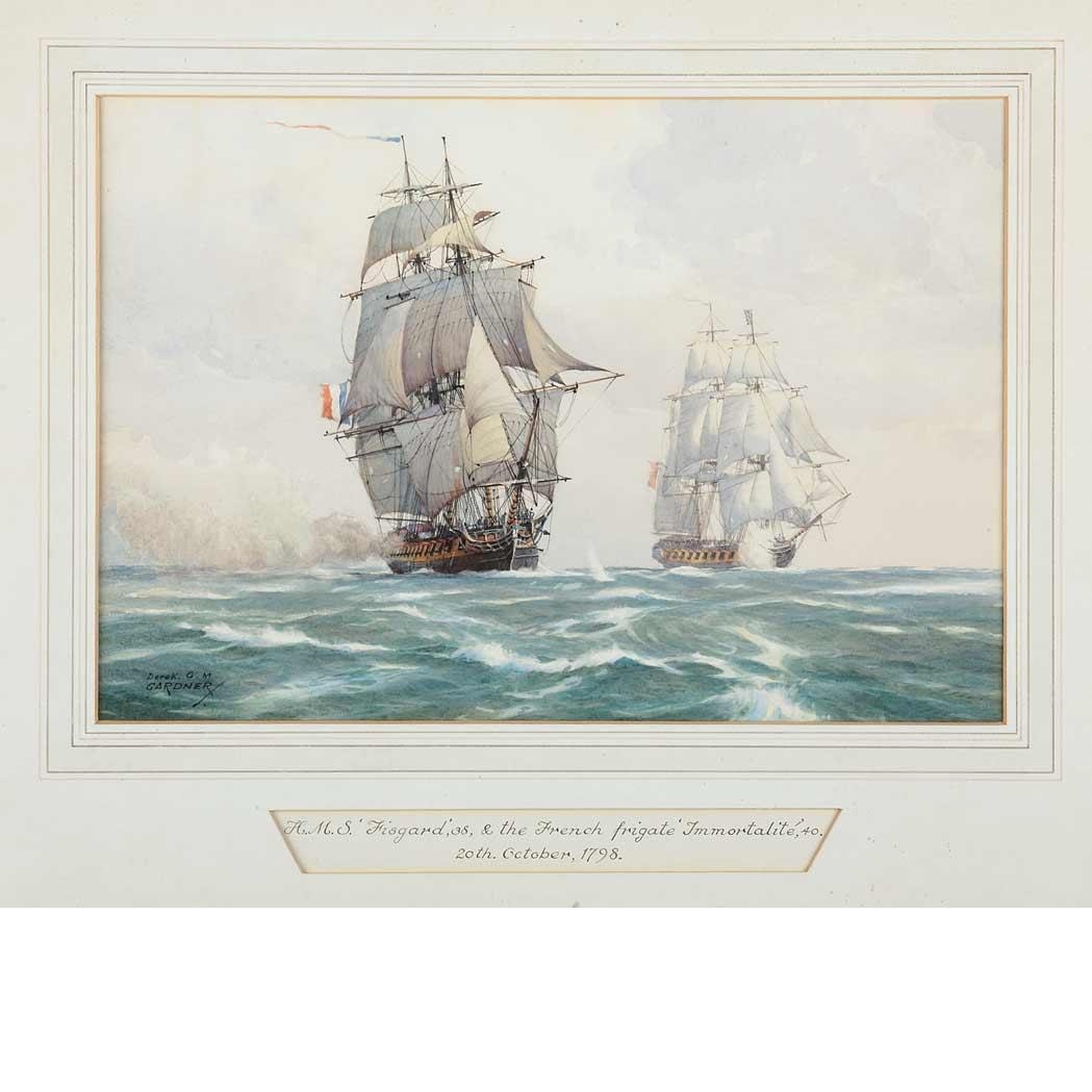 Derek Gardner | The H. M. S. 'Fisgard,' 38 and the French Frigate ...