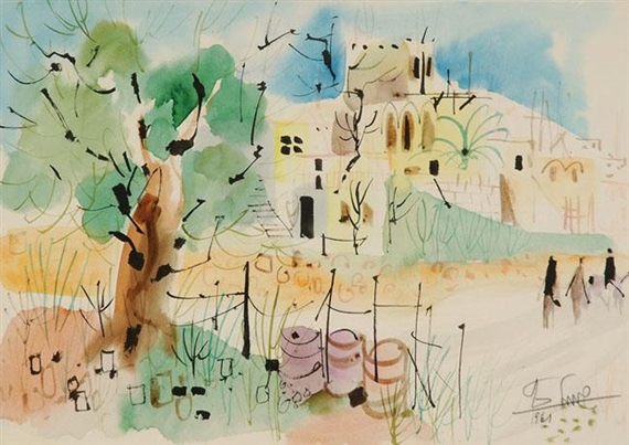 Shmuel Katz | Landscape (1961) | MutualArt