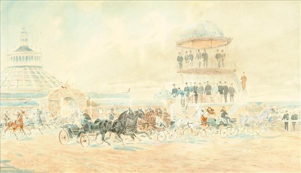 Hans Gottfried Wilda | Carriage racing with Kaiser Franz Josef looking ...