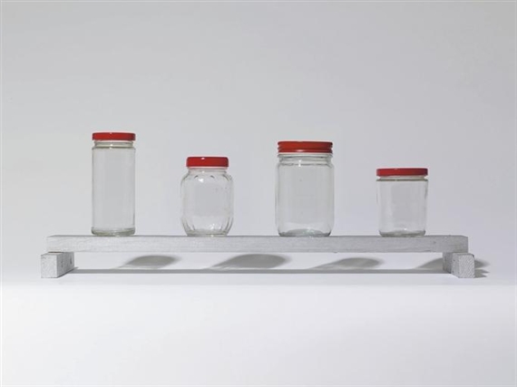 Tony Feher | Red Sculpture with Base (1997) | MutualArt