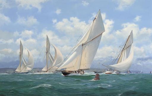 David Brackman | Britannia leading the fleet having rounded the turning ...