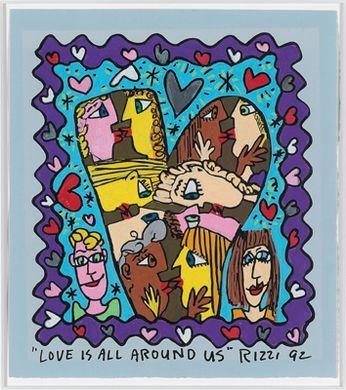 James Rizzi | Love is all around us (1992) | MutualArt