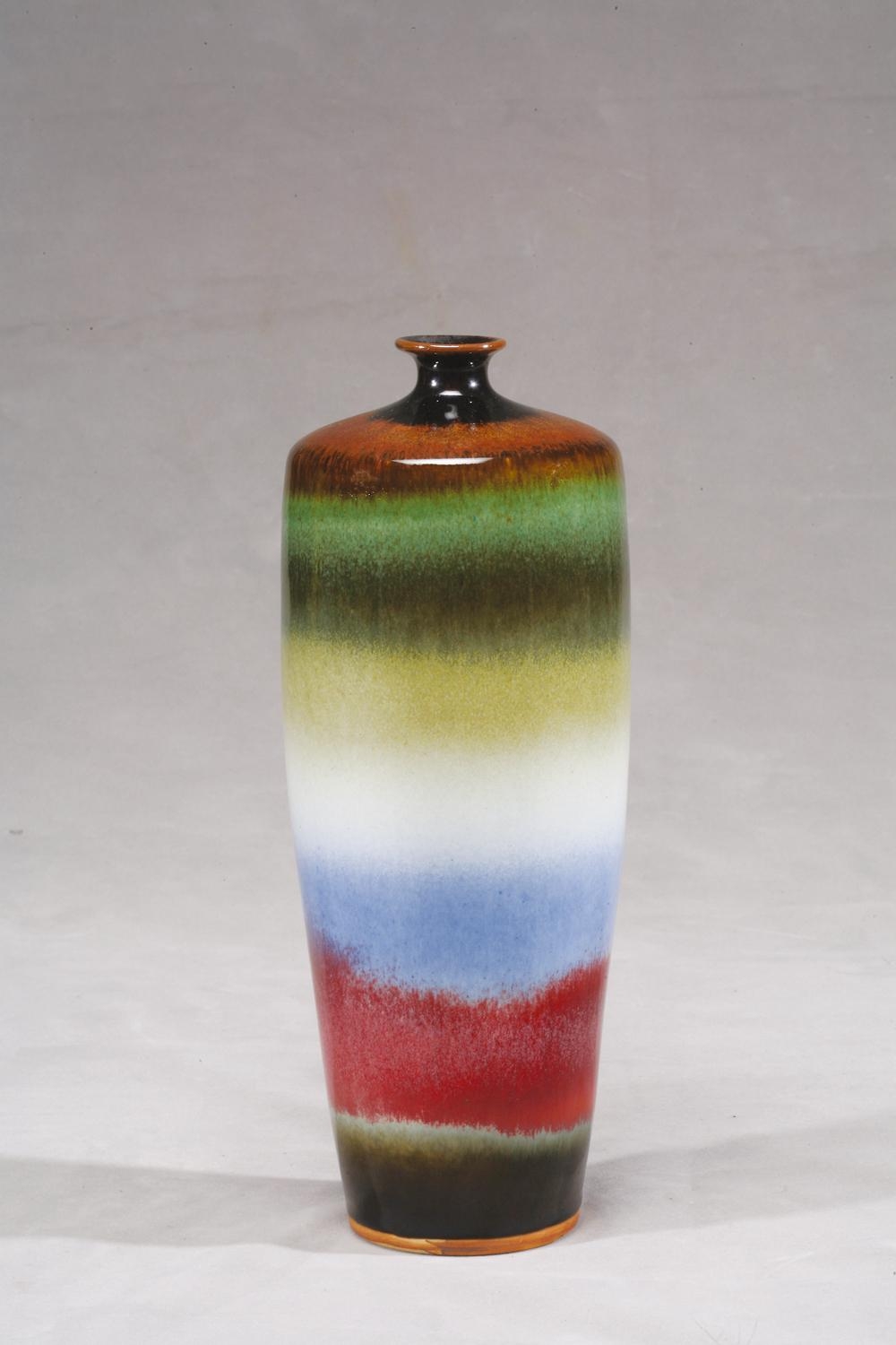 Wang Shiu-Kung | Multicolor-Glazed Vase (1985) | MutualArt
