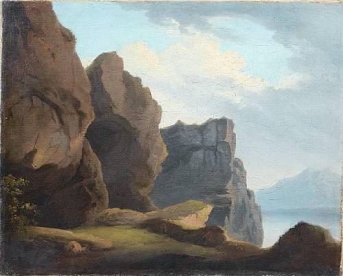 Julius Caesar Ibbetson | A rocky coastal landscape | MutualArt