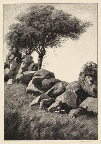 Albert Winslow Barker | 5 WORKS:The Boulder Wall; Deep Hollow; Ridge ...
