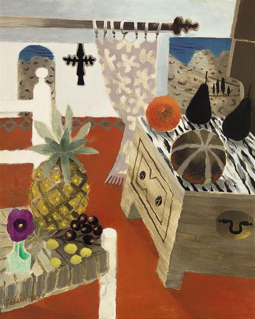 Mary Fedden | Still life with Hen (1982) | MutualArt