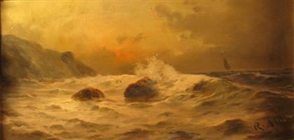 Cesare Ricciardi | WAVES BREAKING ON SHORE | MutualArt