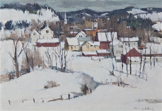 Paul Sample | New England Village in Winter | MutualArt