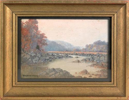 Benson Bond Moore | The Potomac River at Chain Bridge (1914) | MutualArt