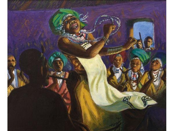 George Pemba | Purple Dancing Lady (1974) | MutualArt