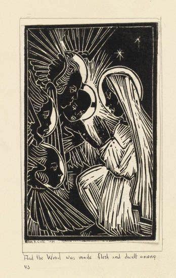 Allan Rohan Crite | Diptych: The Annunciation (Circa 1947) | MutualArt