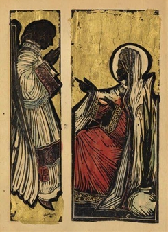 Allan Rohan Crite | Diptych: The Annunciation (Circa 1947) | MutualArt