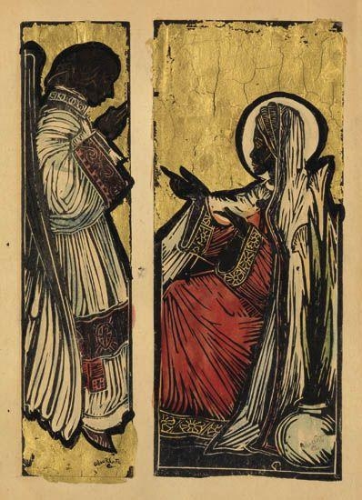 Allan Rohan Crite | Diptych: The Annunciation (Circa 1947) | MutualArt