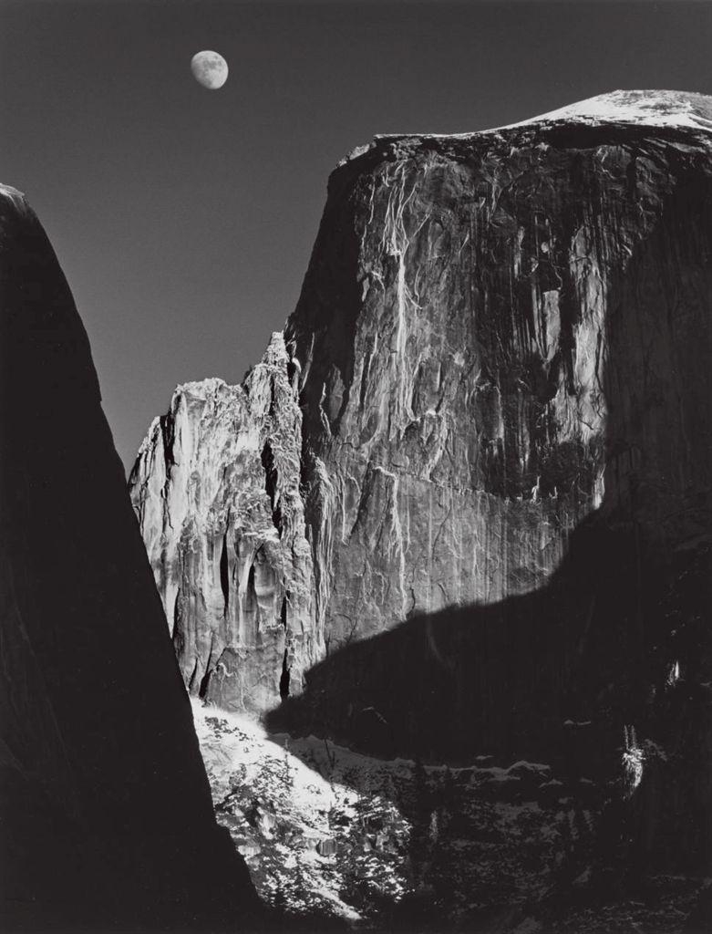 Ansel Adams | Moon and Half Dome, Yosemite National Park, Yosemite ...