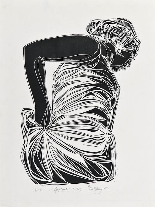 Nigel Lambourne | Seated Figures in Nightdress (1977) | MutualArt