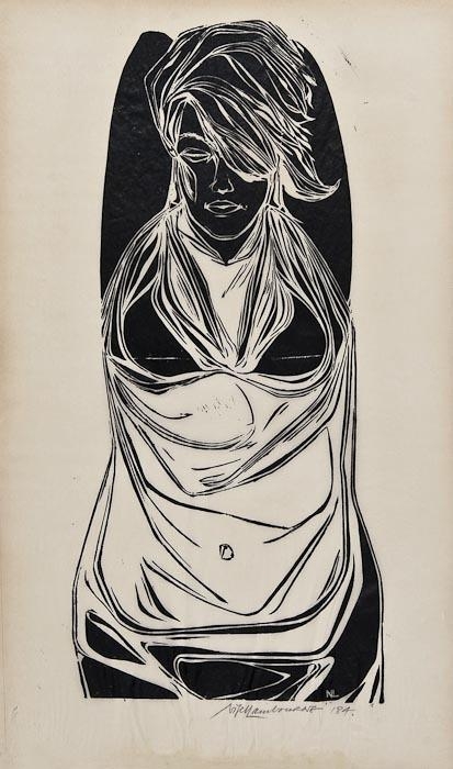 Nigel Lambourne | Seated Figures in Nightdress (1977) | MutualArt