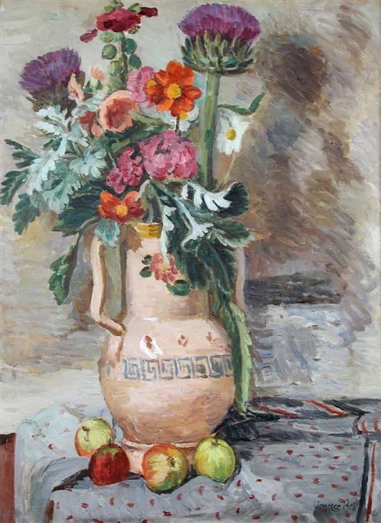 Vanessa Bell | Still Life of Flowers and Thistles (1937) | MutualArt