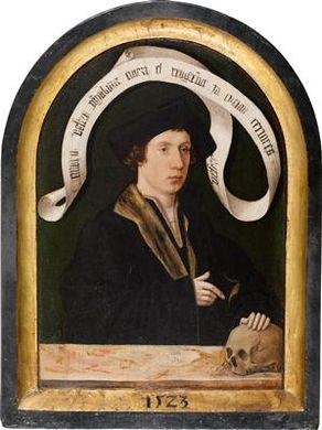 Jacob Van Utrecht | Portrait of a young man with a vanity symbol (1523 ...