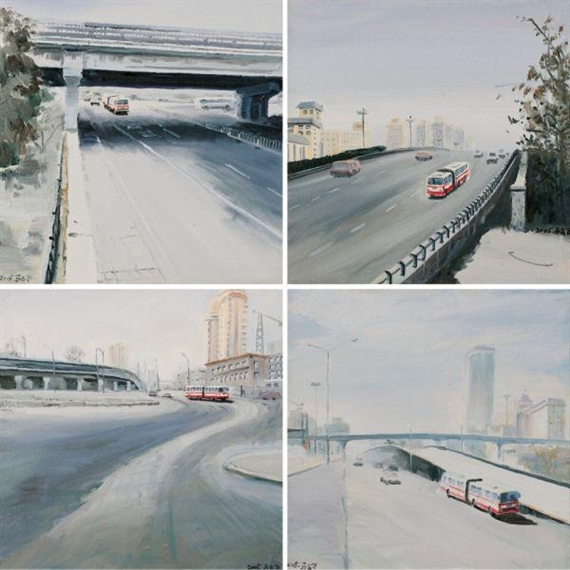Ma Yunfei | Bus Series (set of four) (2005) | MutualArt