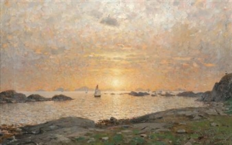 Eilert Adelsteen Normann | Sunset over the Bay | MutualArt