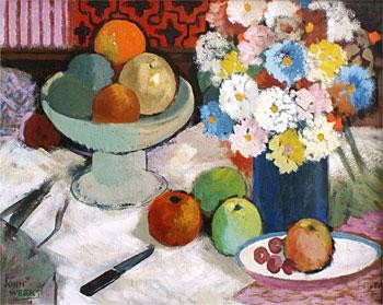 John Weeks | Still Life with Fruit and Flowers | MutualArt