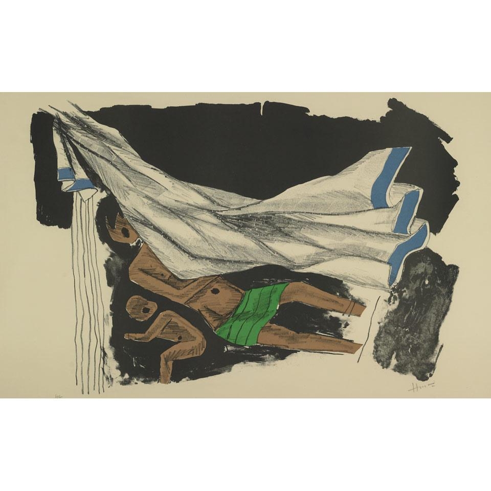 Maqbool Fida Husain | MOTHER AND CHILD (MOTHER TERESA SERIES) | MutualArt