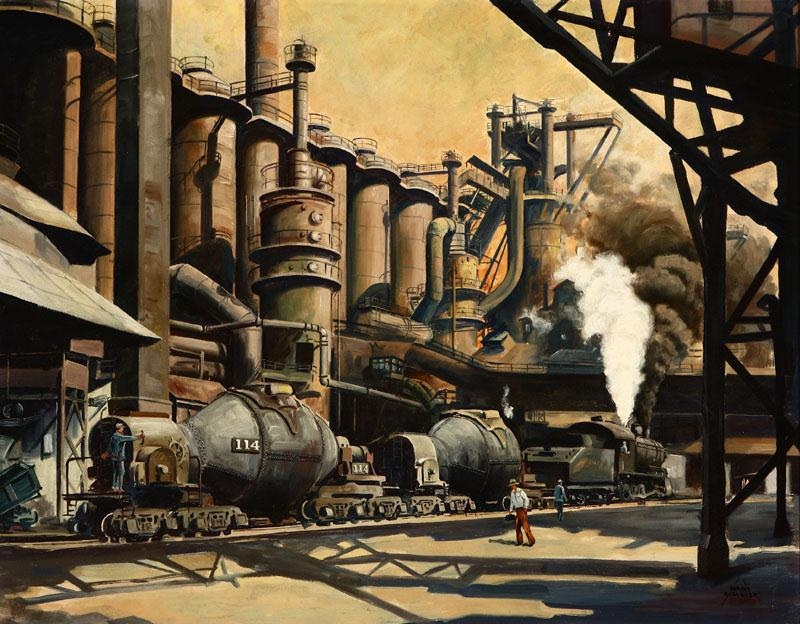 Hans-Peter Zimmer | Steam Engine at a Factory | MutualArt