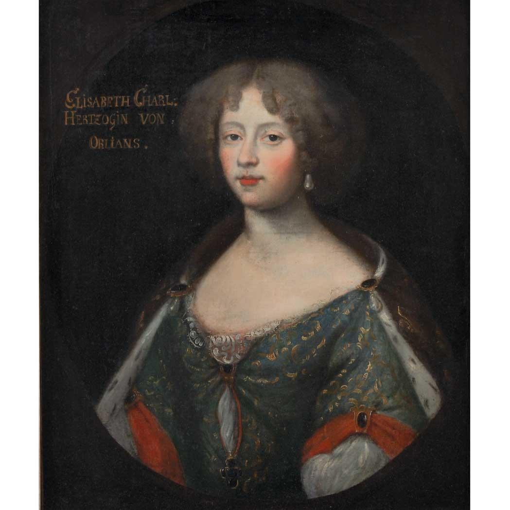 French School, 17th Century | Portrait of Elizabeth, Duchess of Orleans ...