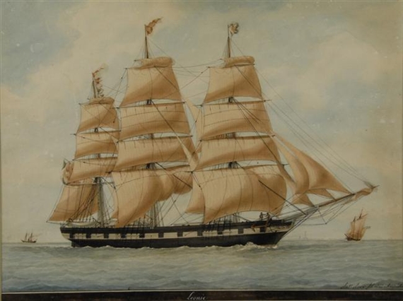 Mathieu Antoine Roux | PORTRAIT OF THE SHIP LEONIE ENTERING MARSEILLE ...